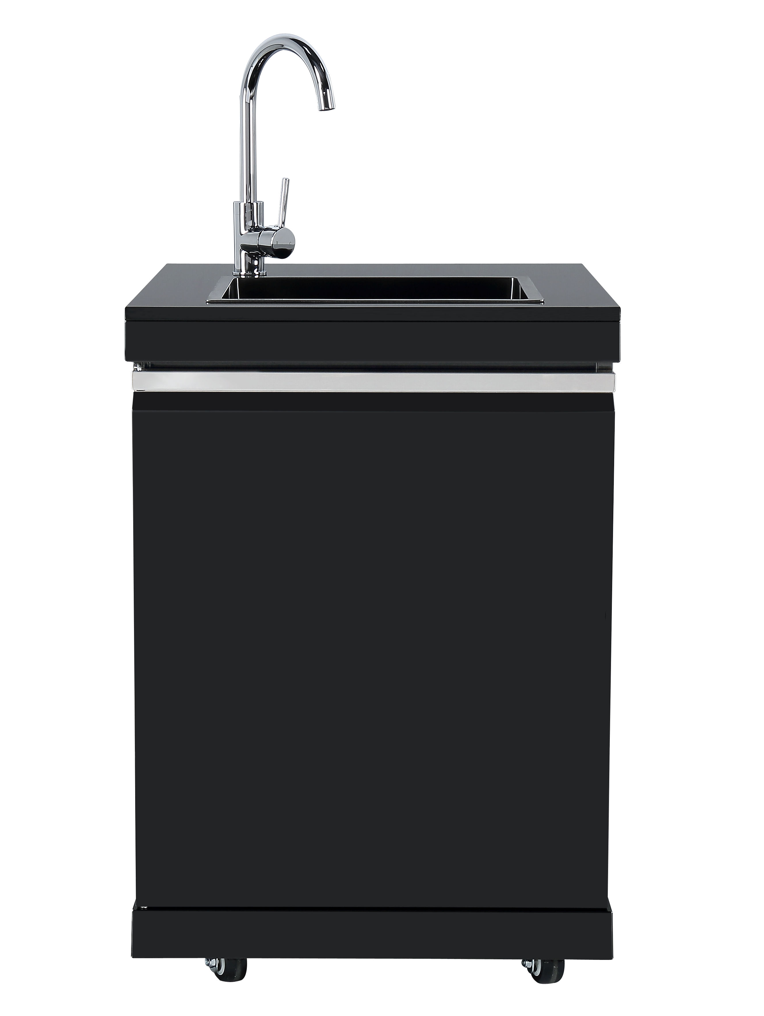 Single Sink Module Suits Kingsley BBQ Kitchen | Black Stainless Steel ...